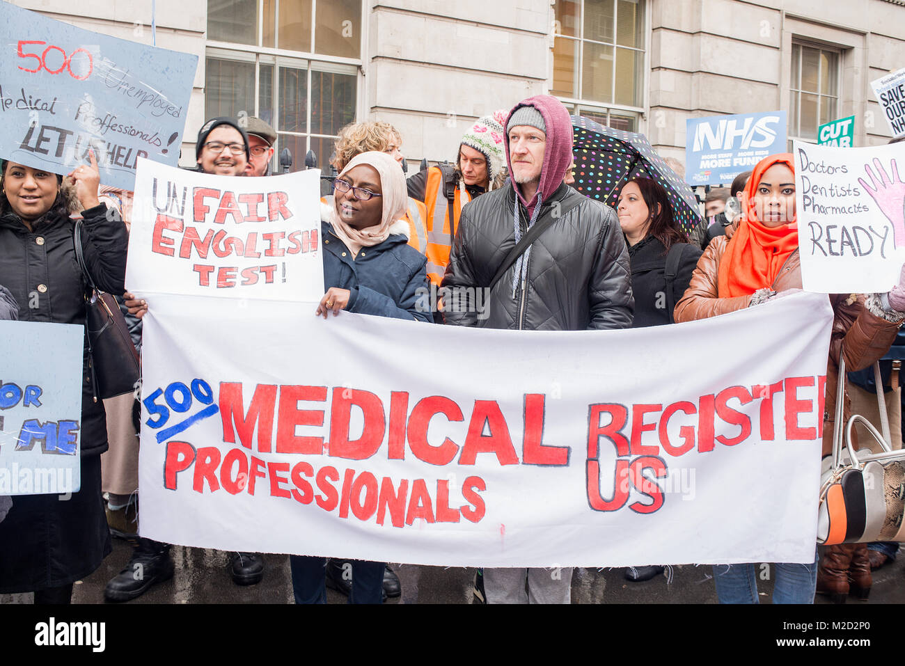Thousands gathered with placards for the NHS In Crisis demonstration ...