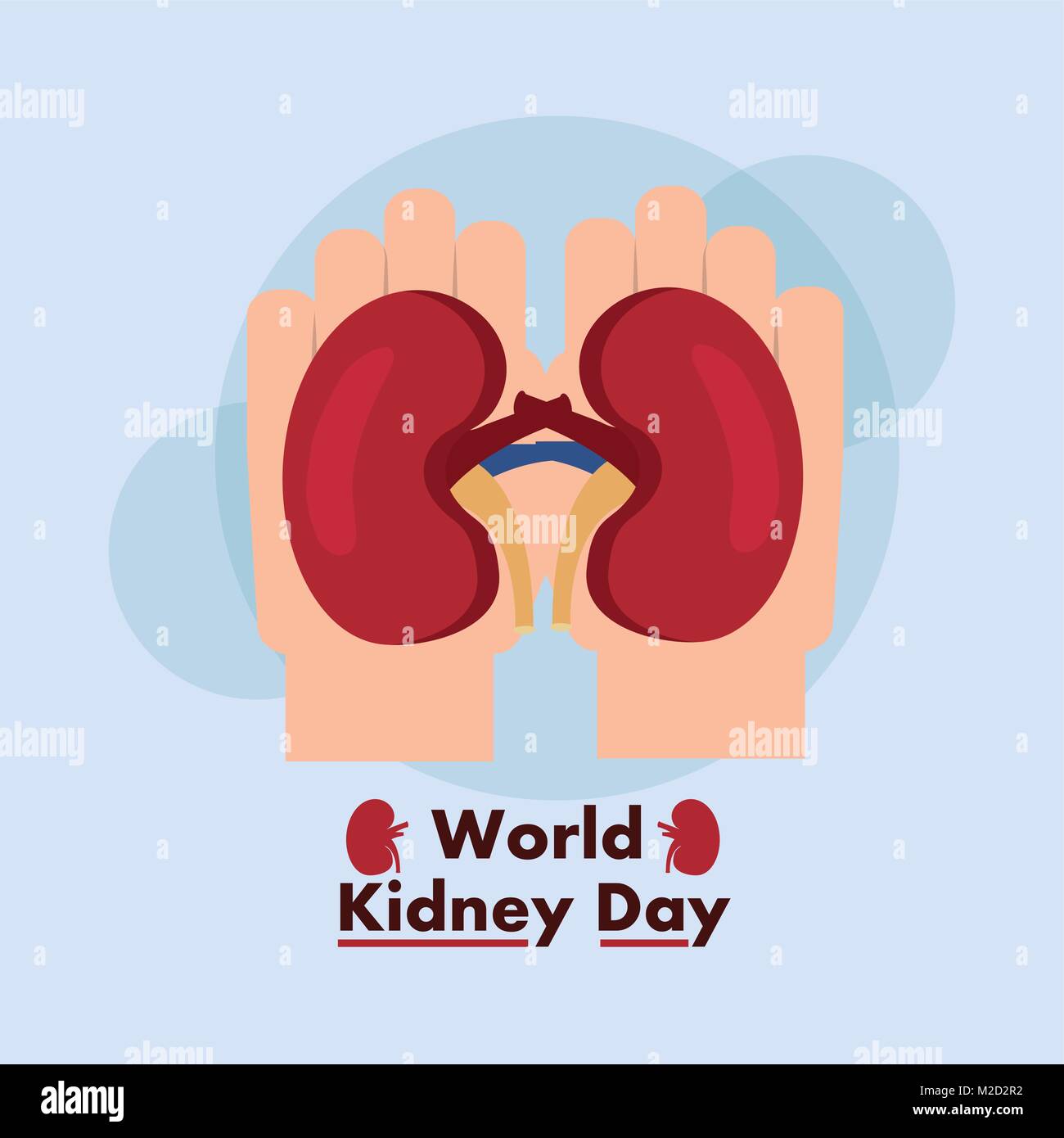 world kidney day card hands support medical Stock Vector Image & Art ...