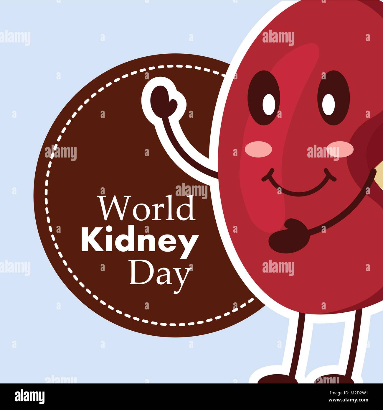 world kidney day card medical awareness care Stock Vector Image & Art ...