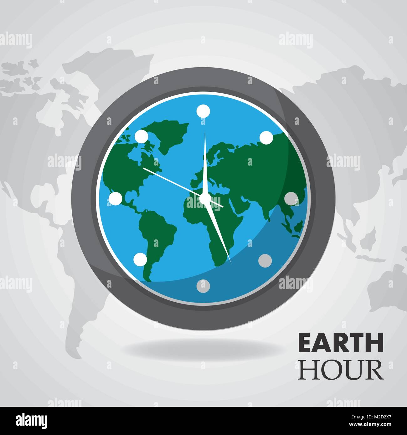 earth hour globe inside clock map background Stock Vector Image & Art ...