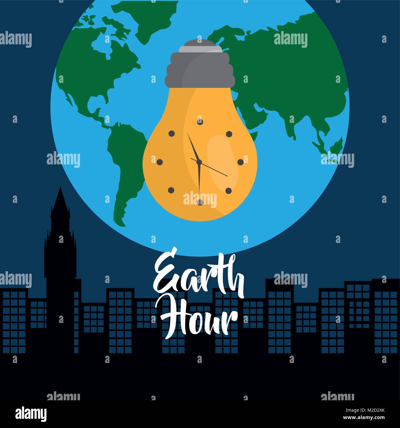 Day and night globe clock Stock Vector Images - Alamy