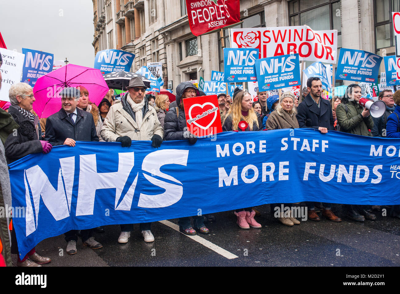 Thousands gathered with placards for the NHS In Crisis demonstration ...