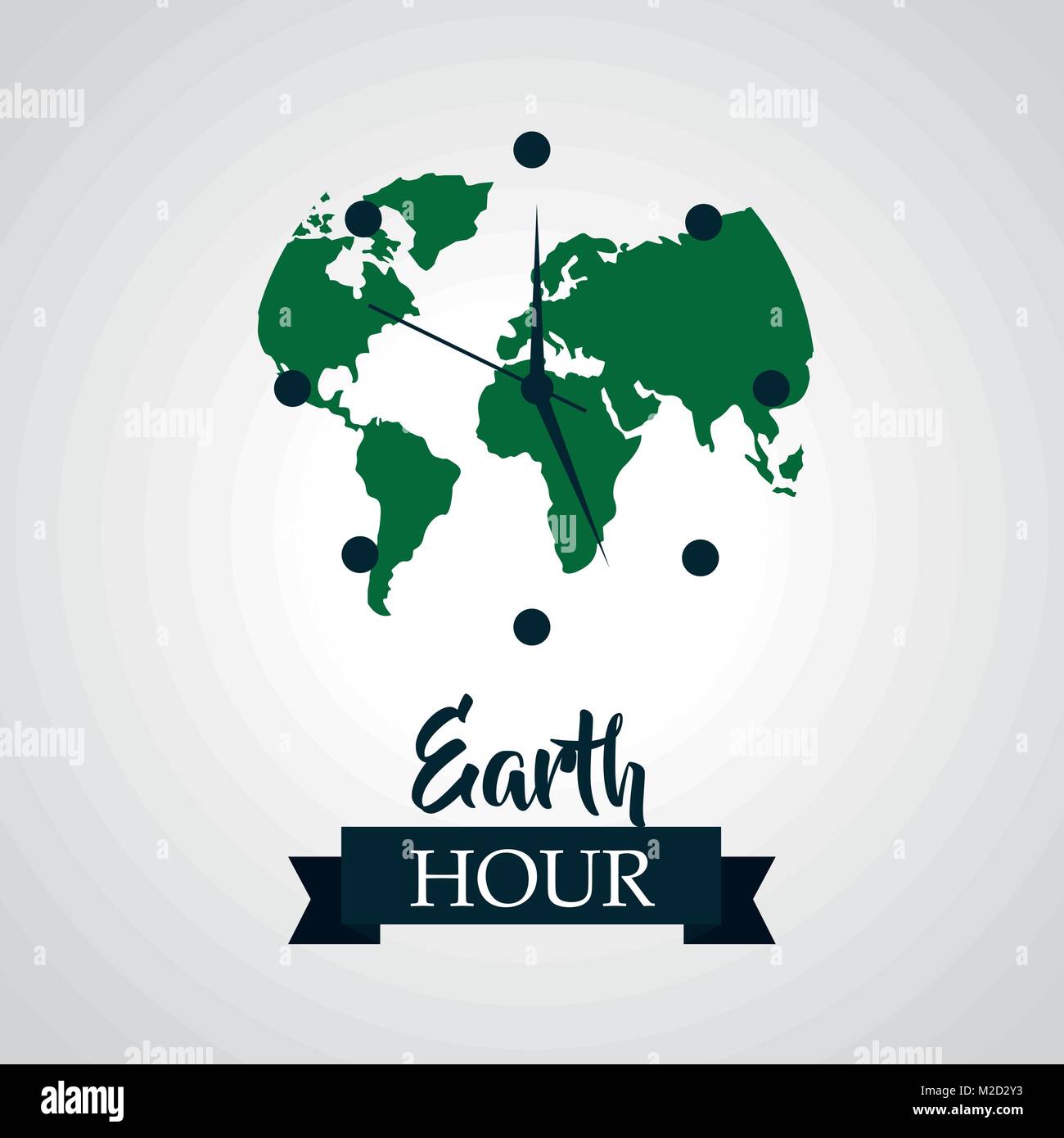 Earth hour green planet Stock Vector Images - Alamy