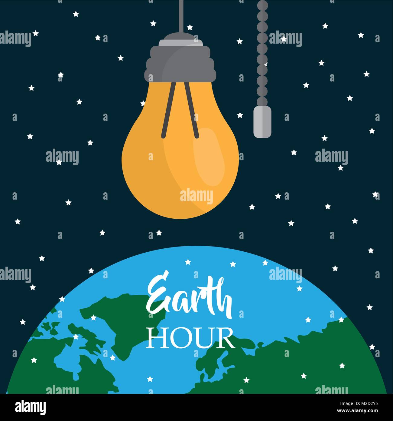 earth hour light bulb world starry sky Stock Vector Image & Art - Alamy