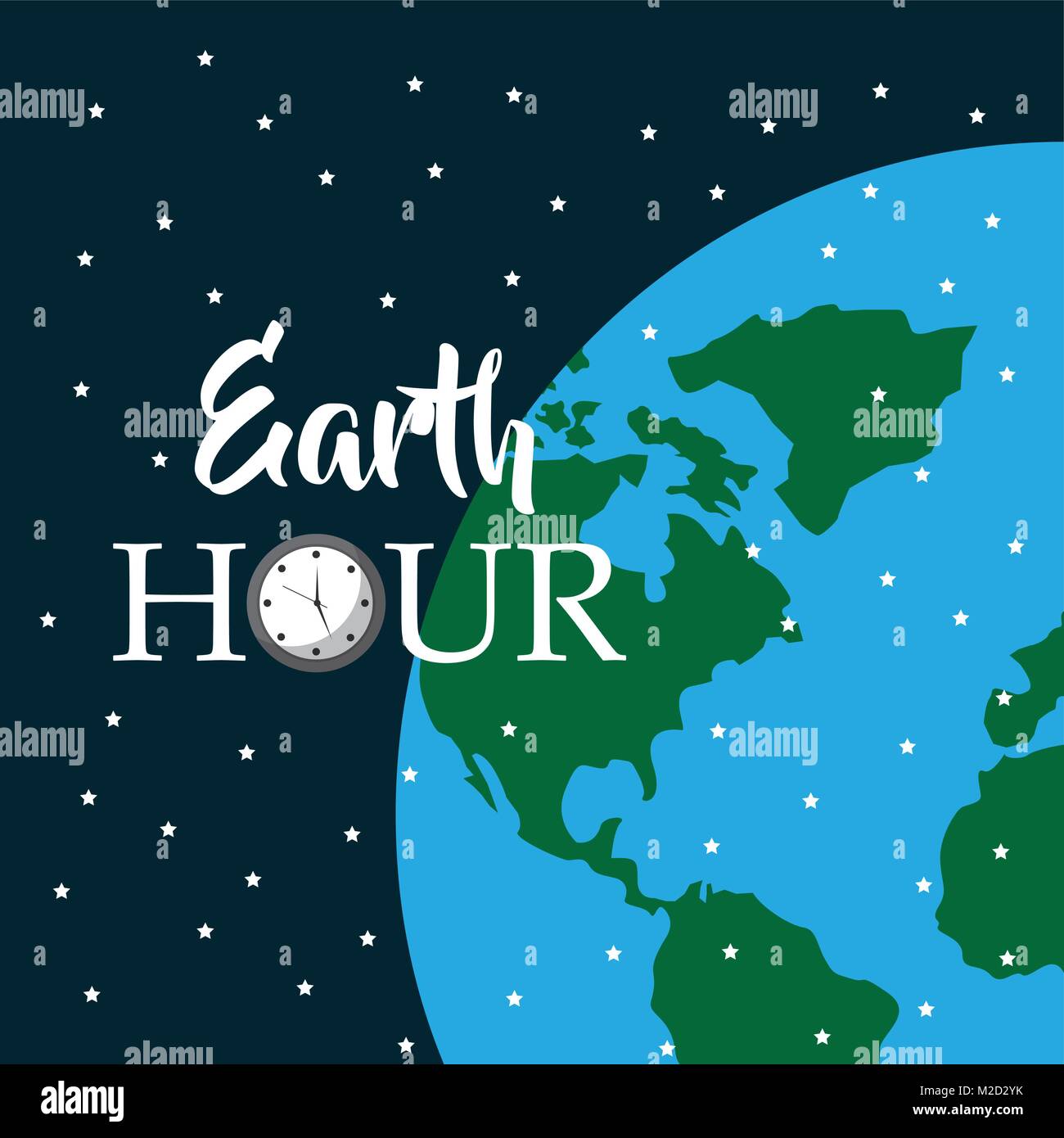 earth hour clock save planet ecology event Stock Vector Image & Art - Alamy