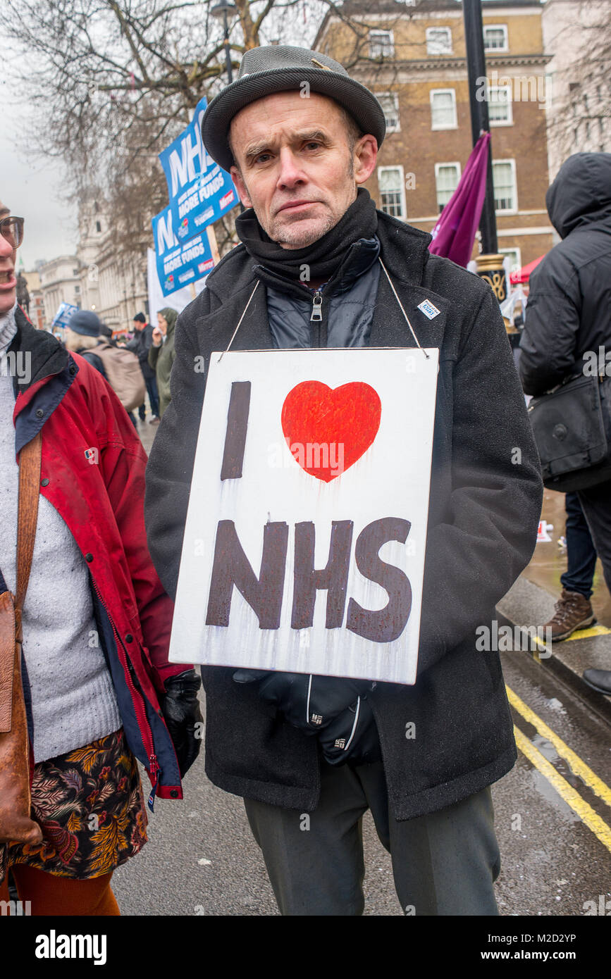 Thousands gathered with placards for the NHS In Crisis demonstration ...