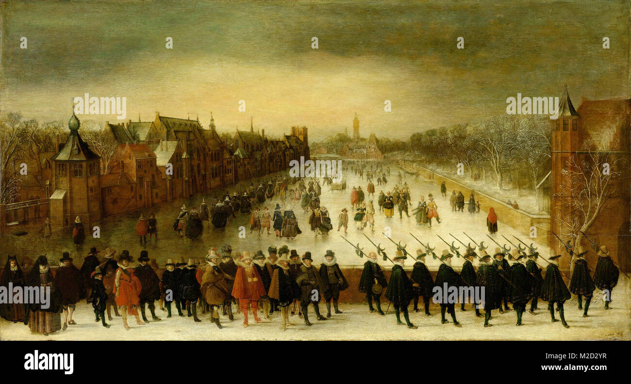 Maurice and his followers on the Vijverberg, The Hague by Adam van ...