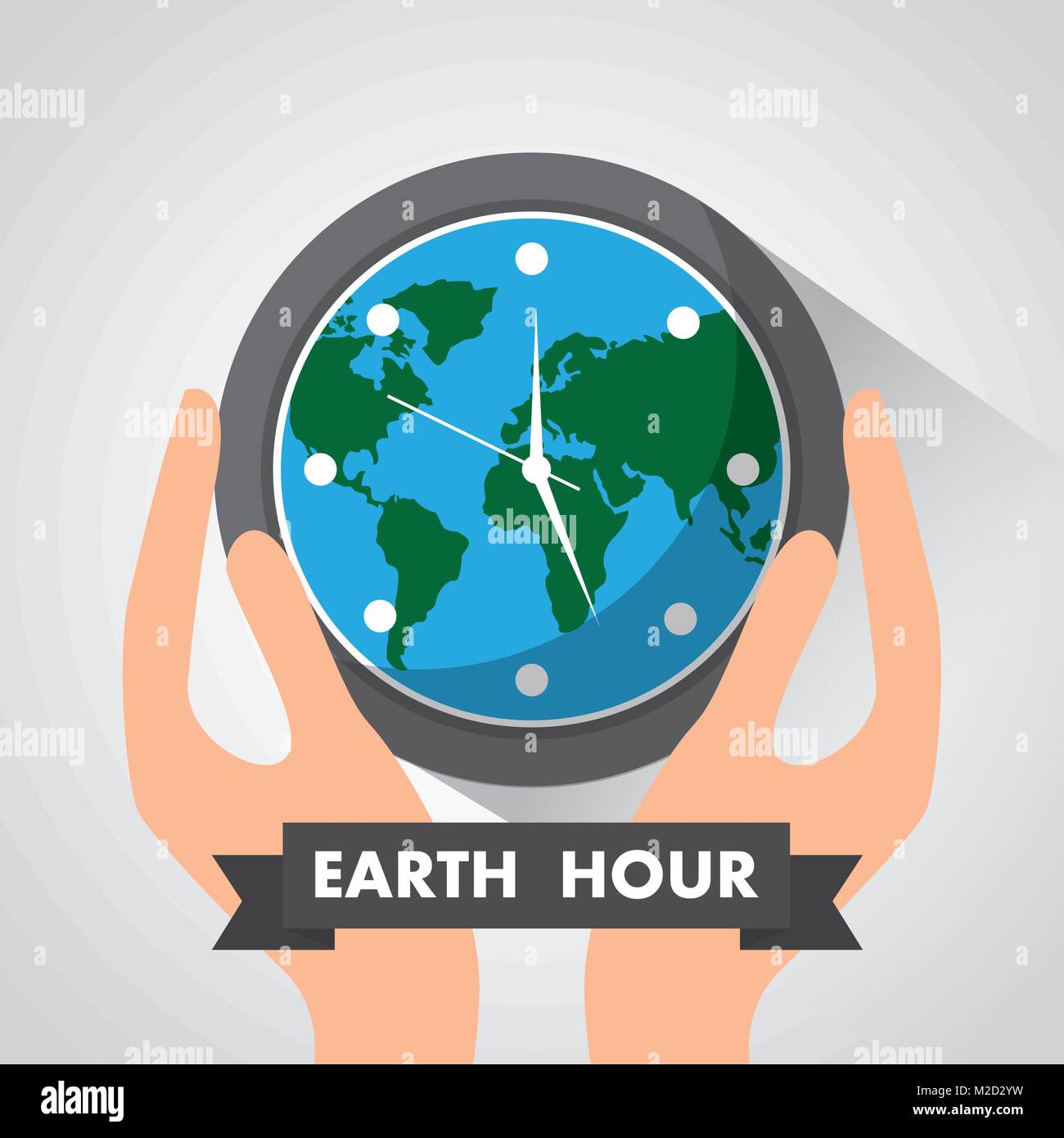 hands holding clock globe safety earth hour Stock Vector Image & Art ...