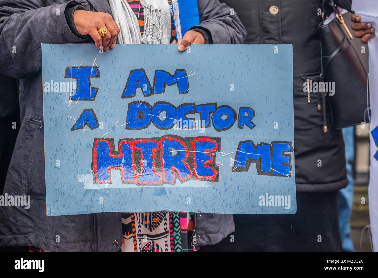 Thousands gathered with placards for the NHS In Crisis demonstration ...