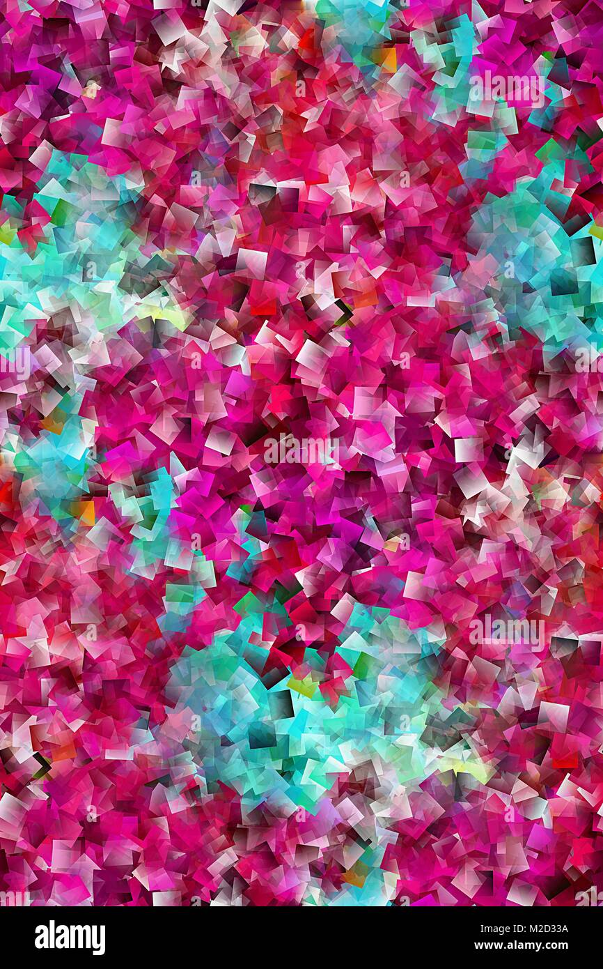 Abstract pink and turquoise cubist background Stock Photo - Alamy