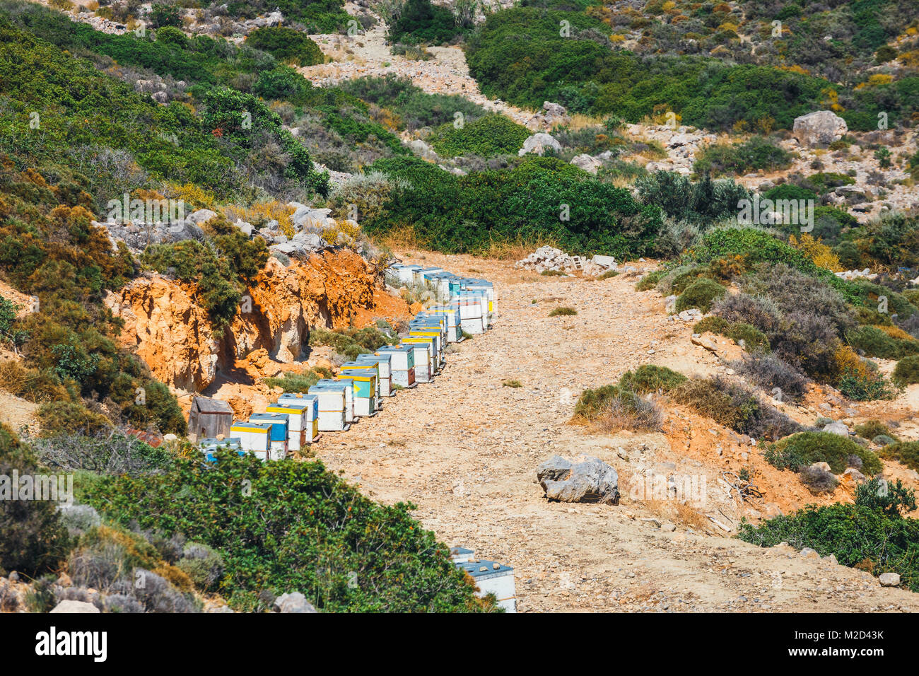 Wooden bee hives crete greece hi-res stock photography and images - Alamy