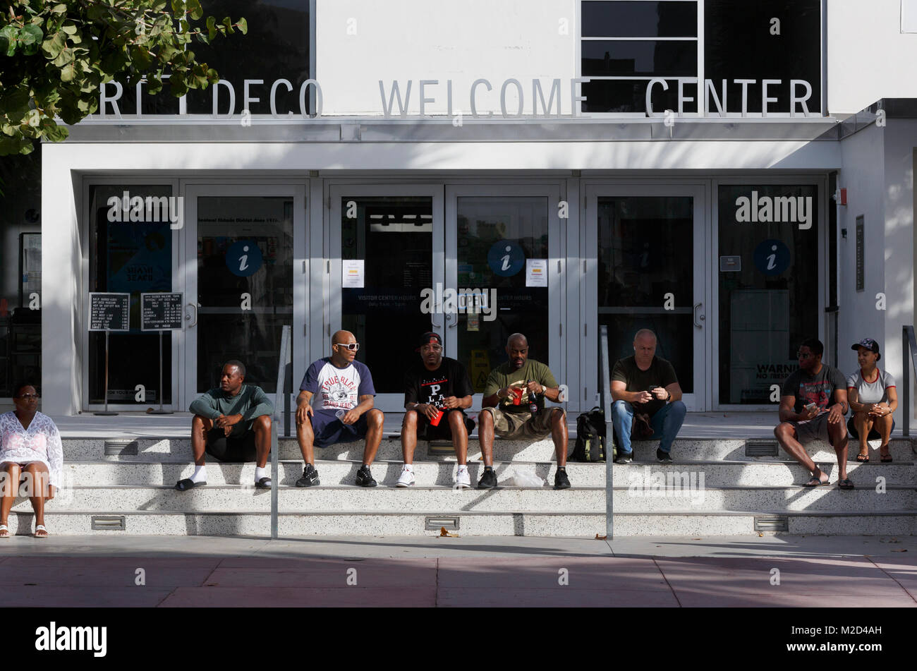 Welcome center, South Beach, Miami, Florida Stock Photo - Alamy