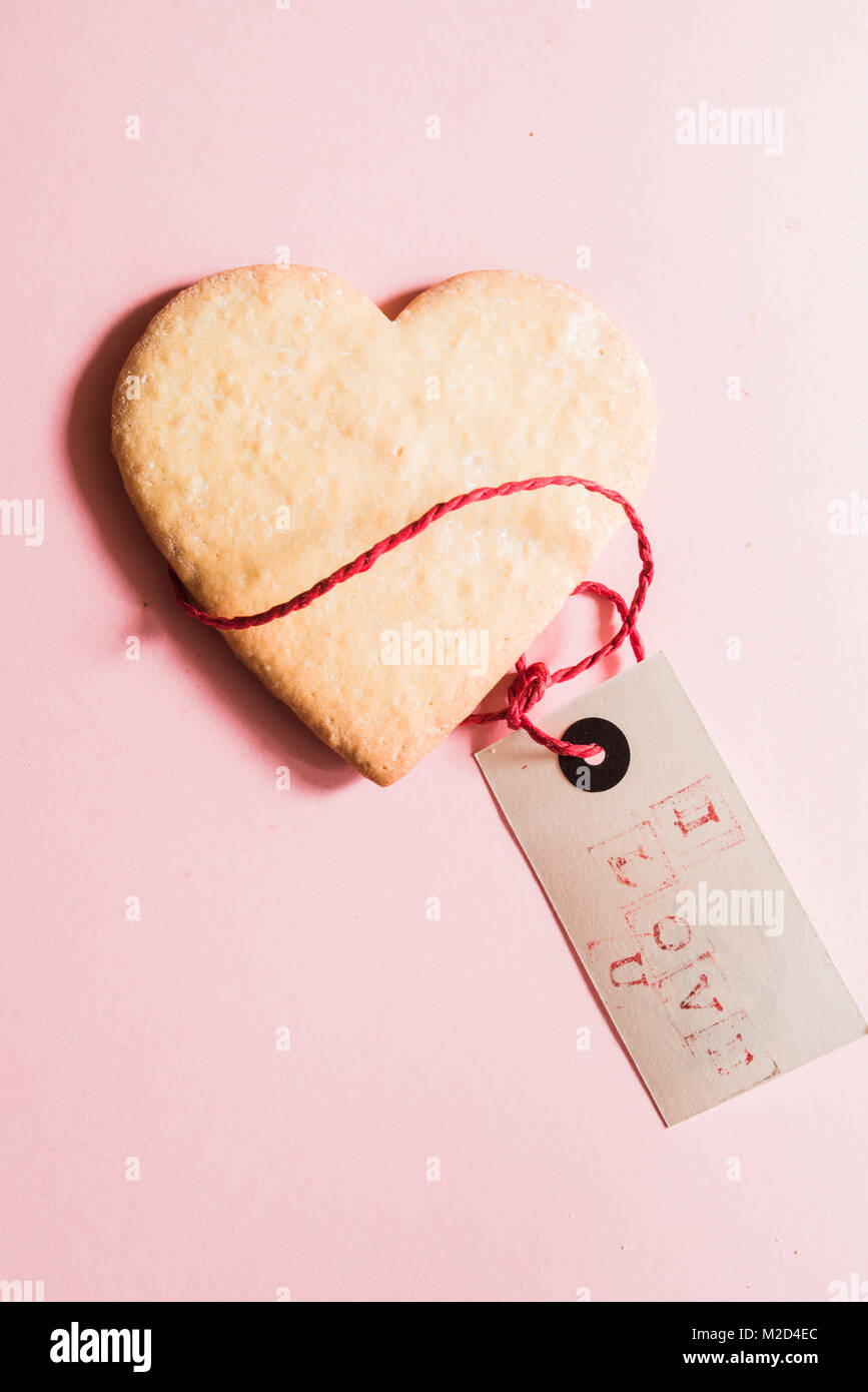 Beautiful heart shaped cookies for Valentine's day with a greeting' s ...