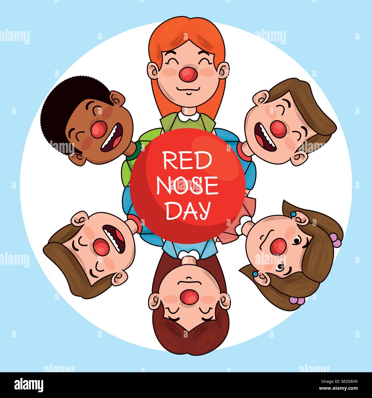 Red nose day children Stock Vector Images - Alamy