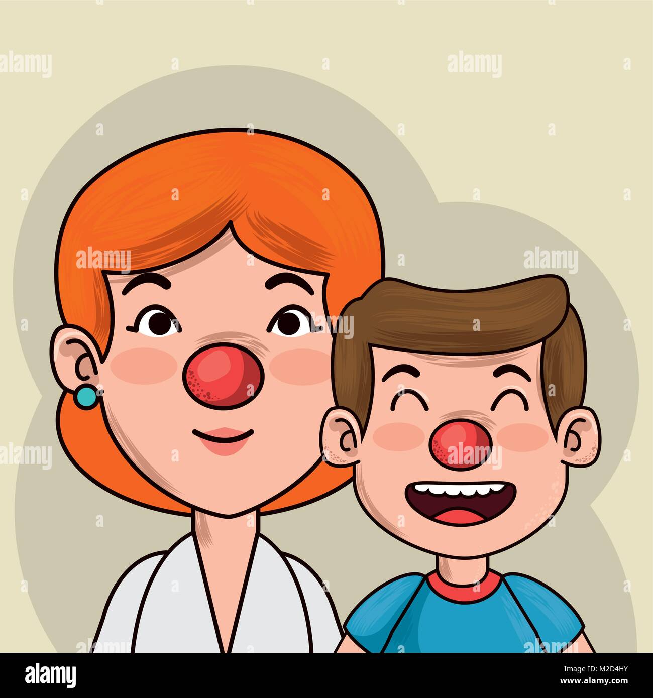 red nose day people with red nose Stock Vector Image & Art - Alamy