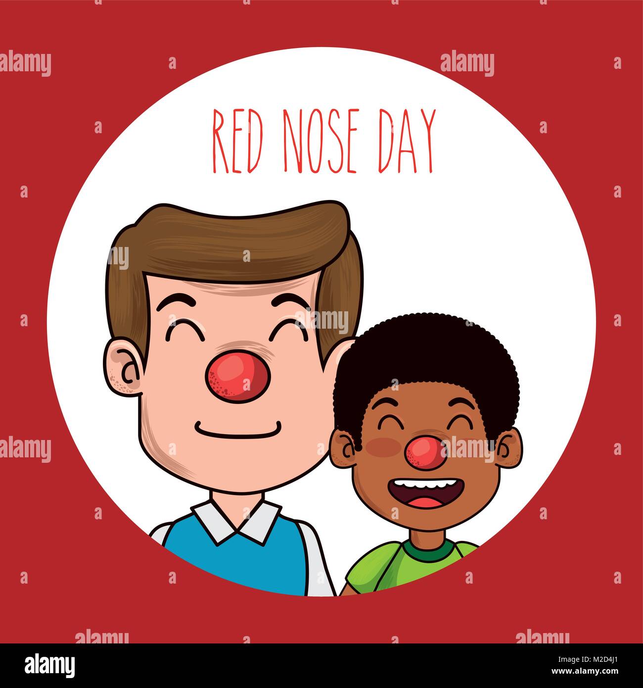 red nose day people with red nose Stock Vector Image & Art - Alamy