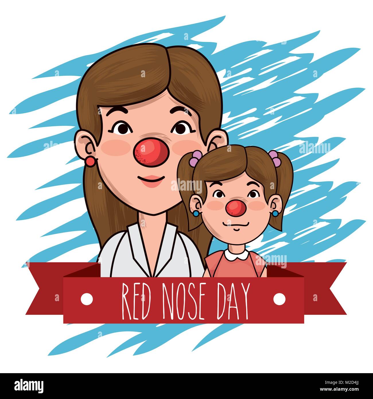 red nose day people with red nose Stock Vector Image & Art - Alamy