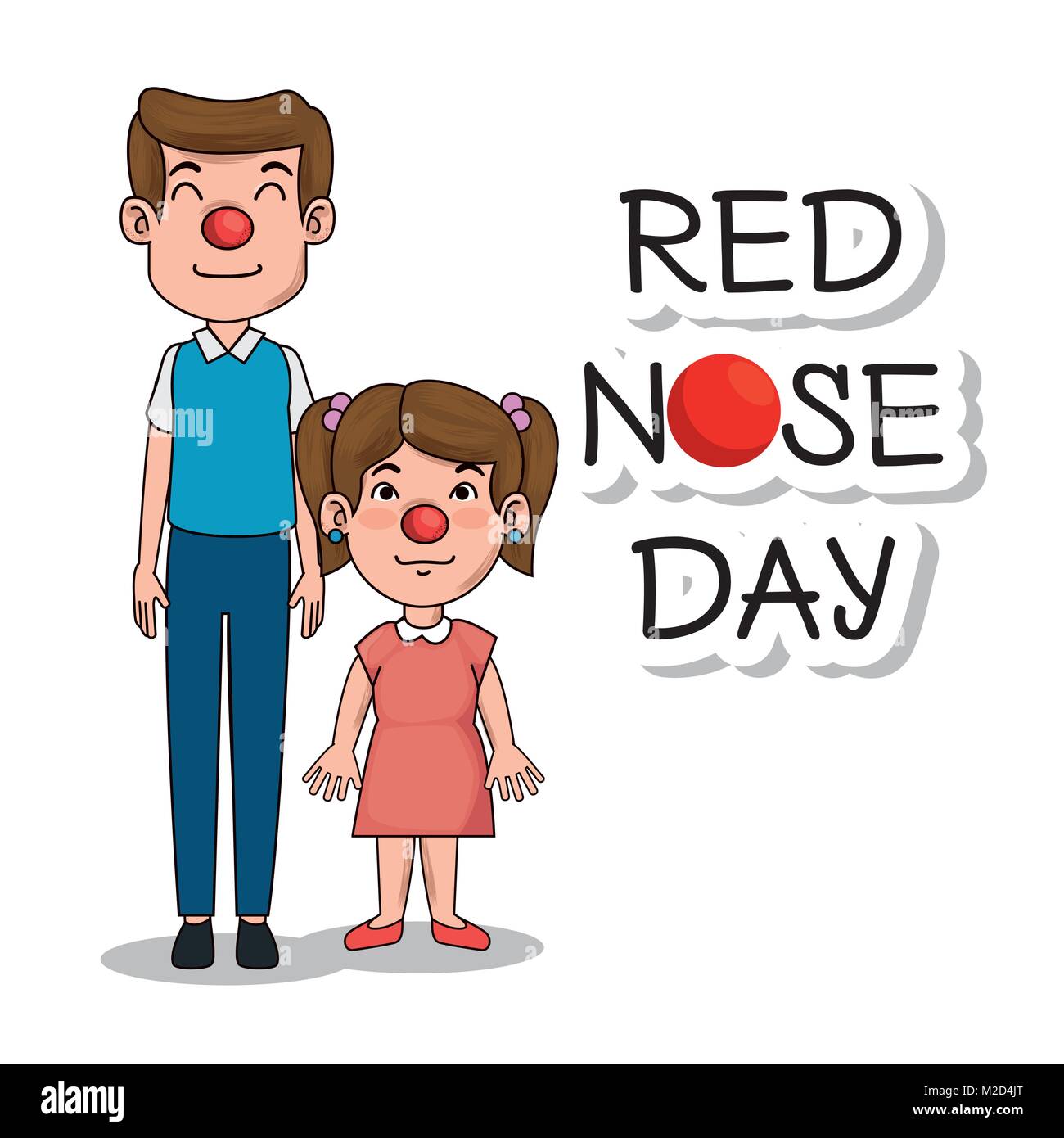 red nose day people with red nose Stock Vector Image & Art - Alamy