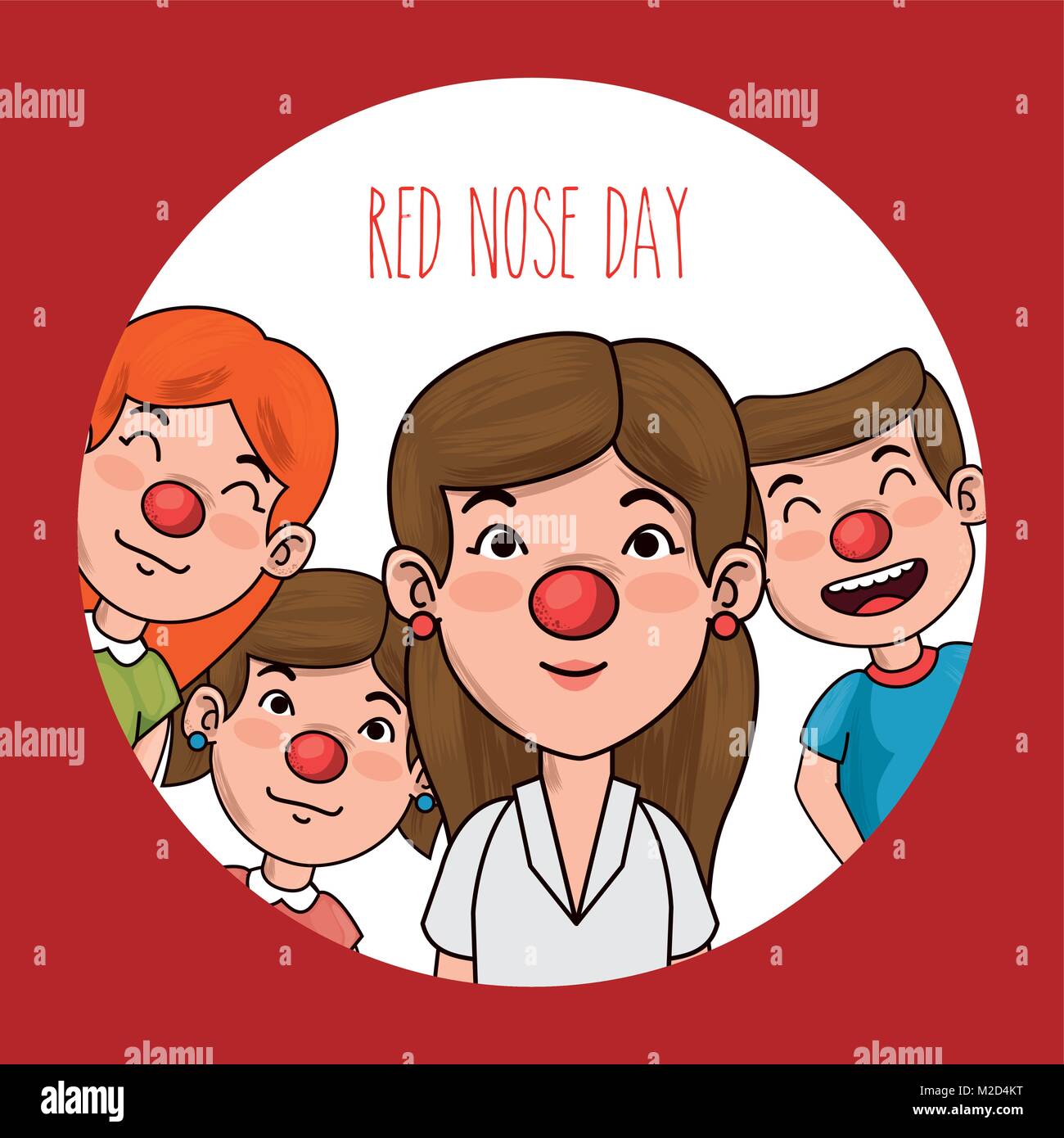 red nose day people with red nose Stock Vector Image & Art - Alamy