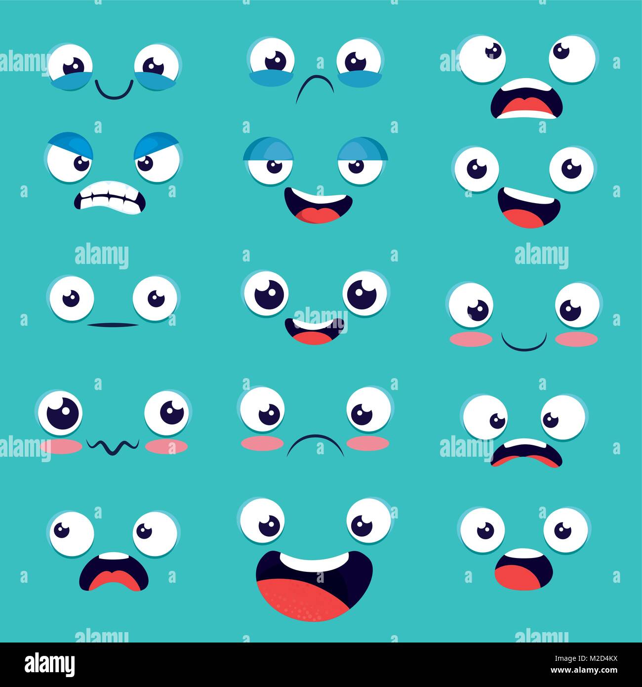 set of emoji emoticon cartoon Stock Vector Image & Art - Alamy