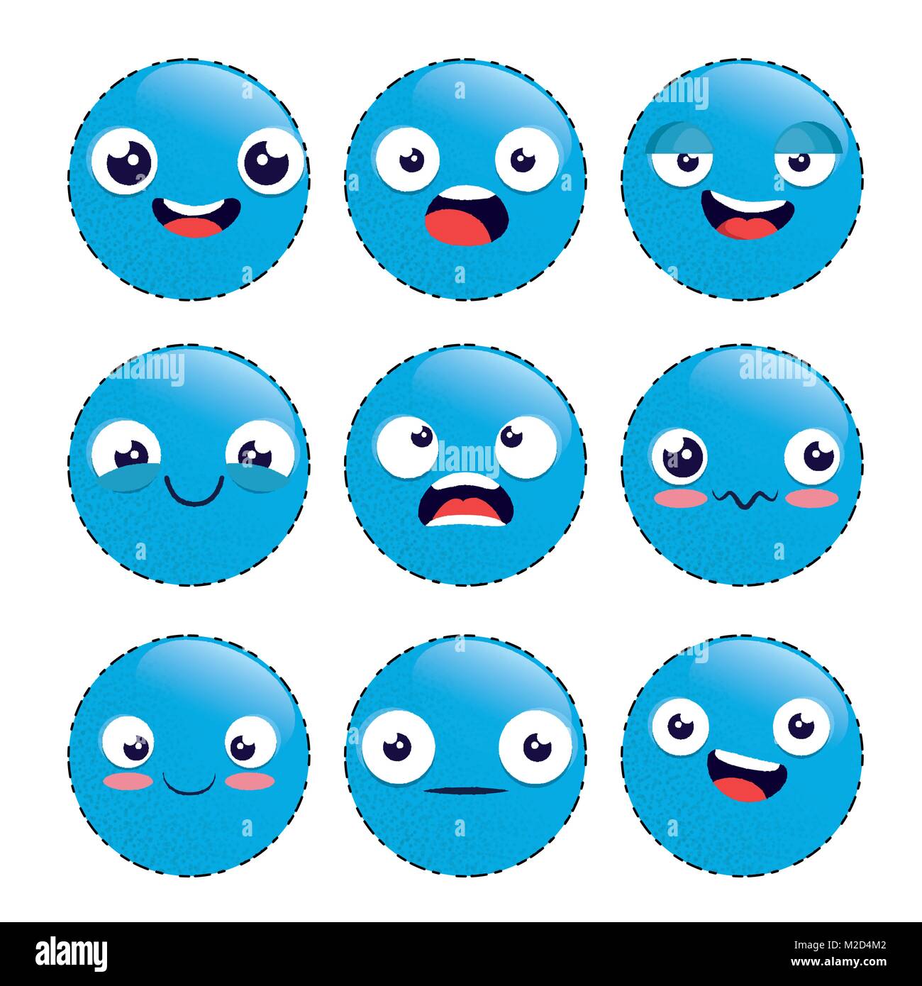 set of emoji emoticon cartoon Stock Vector Image & Art - Alamy
