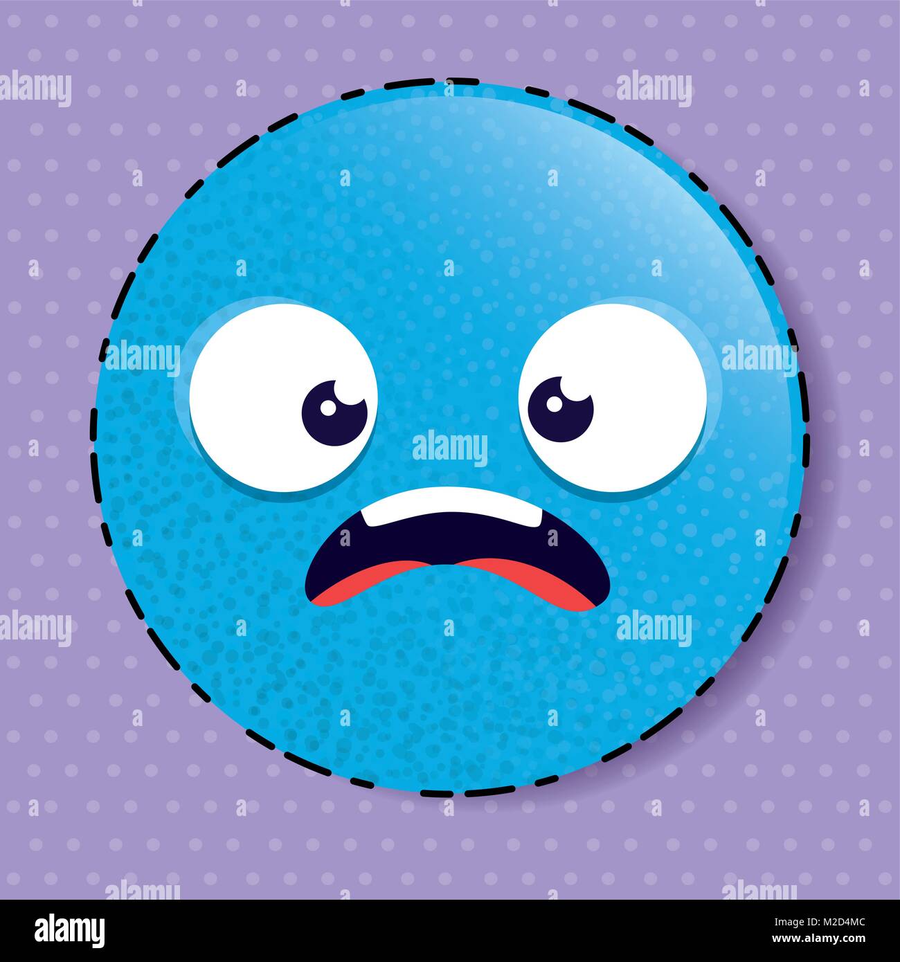 blue scared emoji emoticon character Stock Vector Image & Art - Alamy