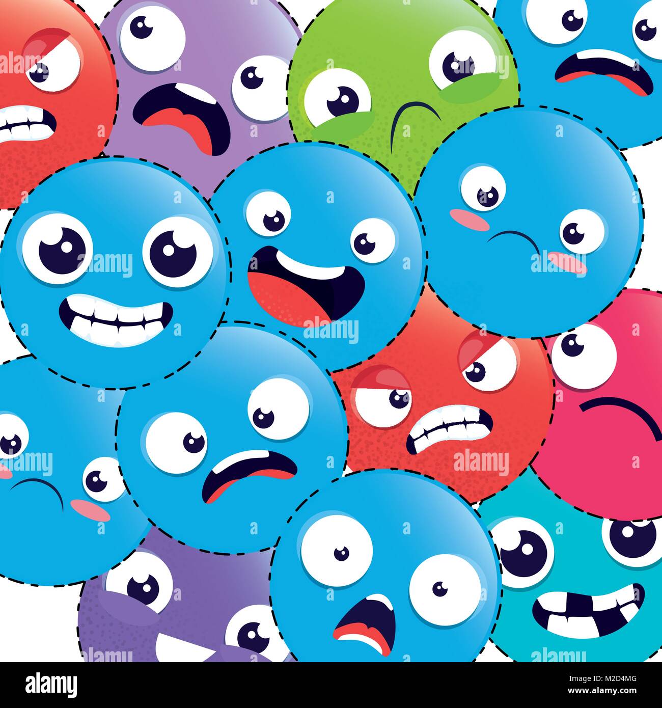 emoji emoticon seamless pattern background Stock Vector Image & Art - Alamy