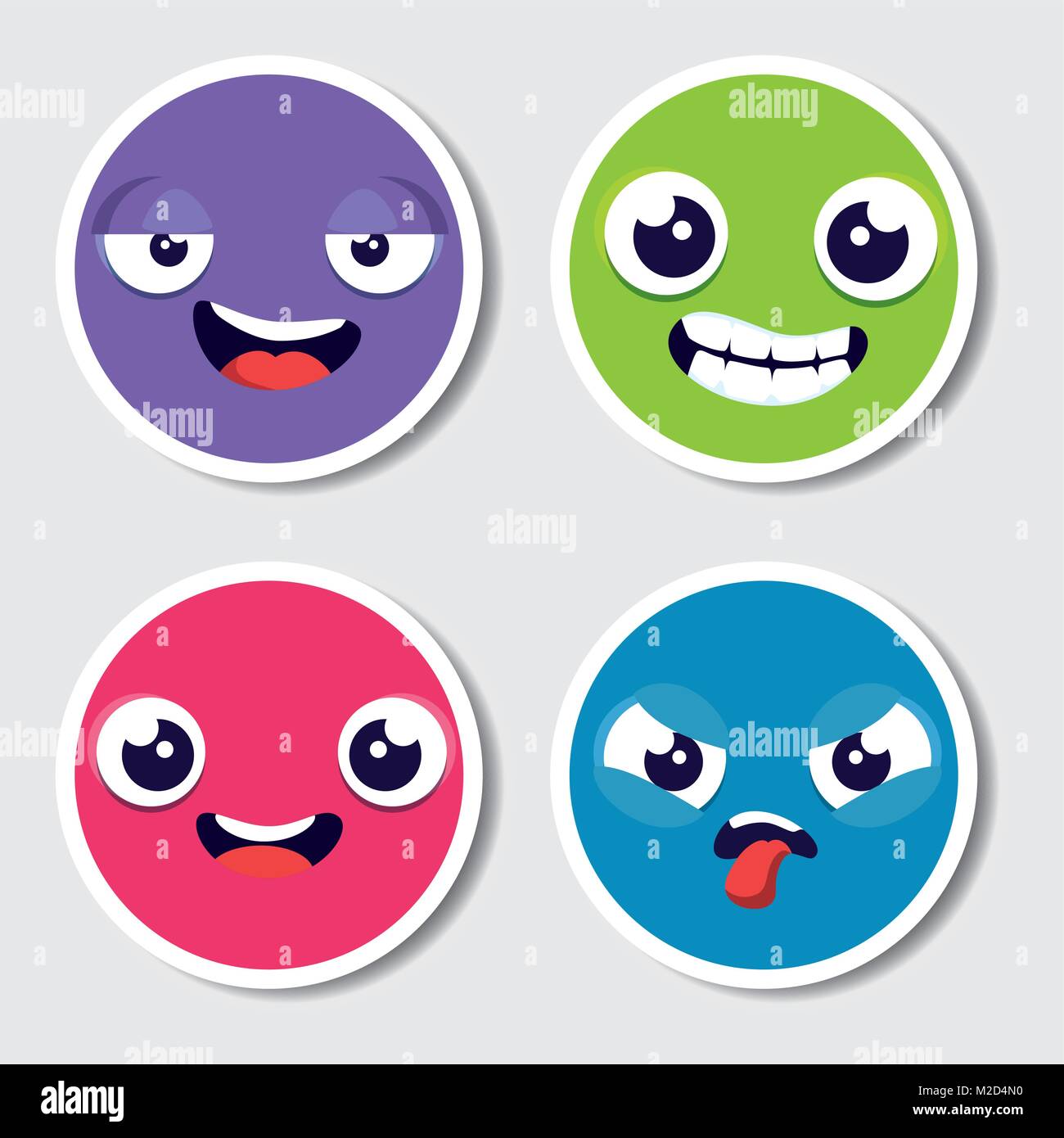 set of emoji emoticon cartoon Stock Vector Image & Art - Alamy