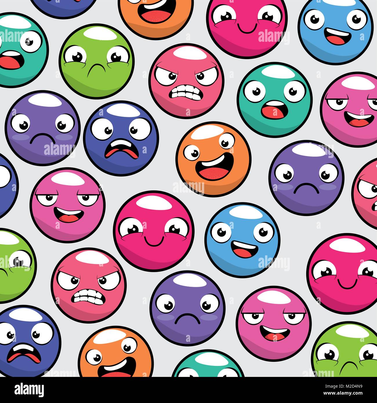 emoji emoticon seamless pattern background Stock Vector Image & Art - Alamy