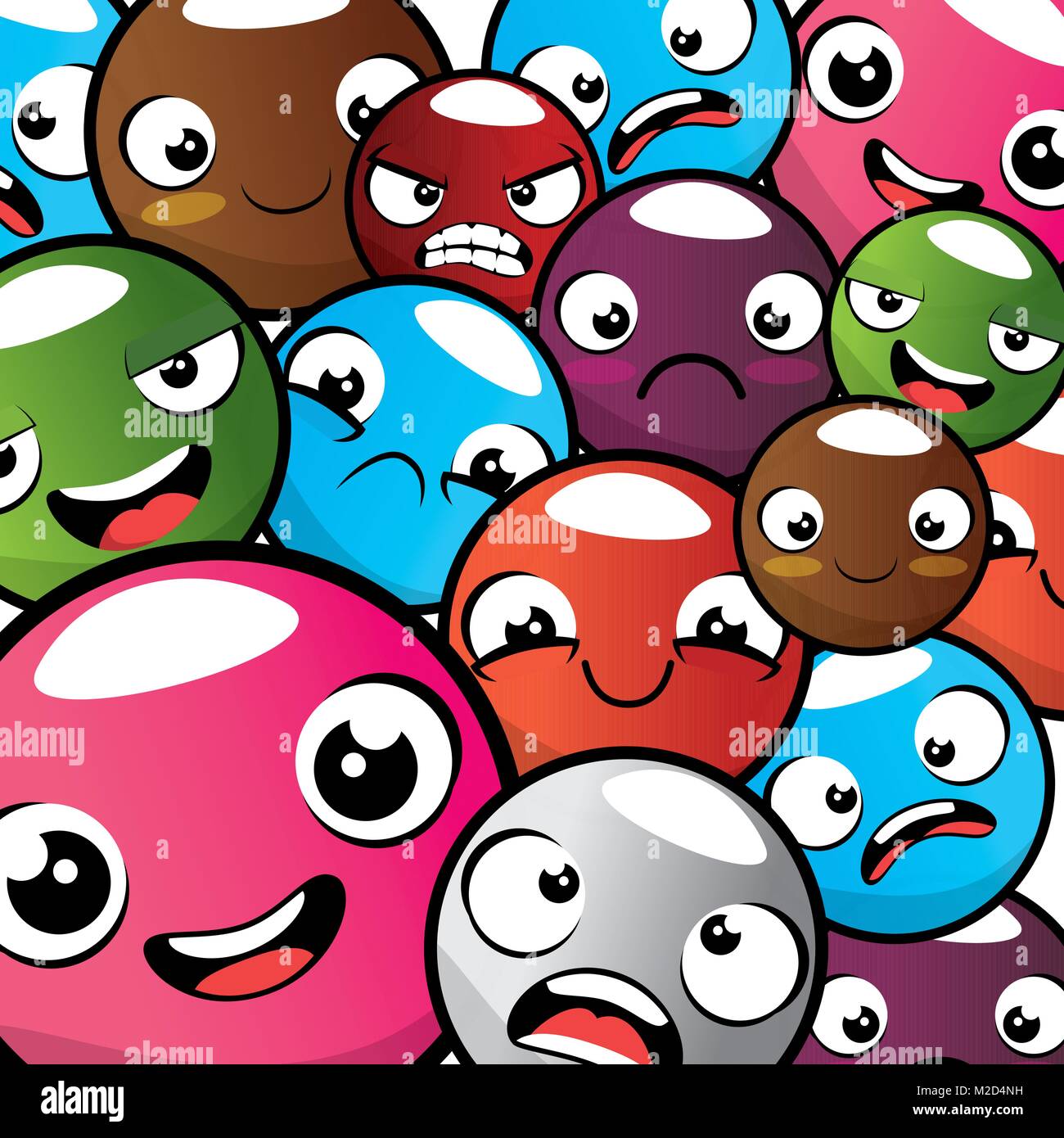 emoji emoticon seamless pattern background Stock Vector Image & Art - Alamy