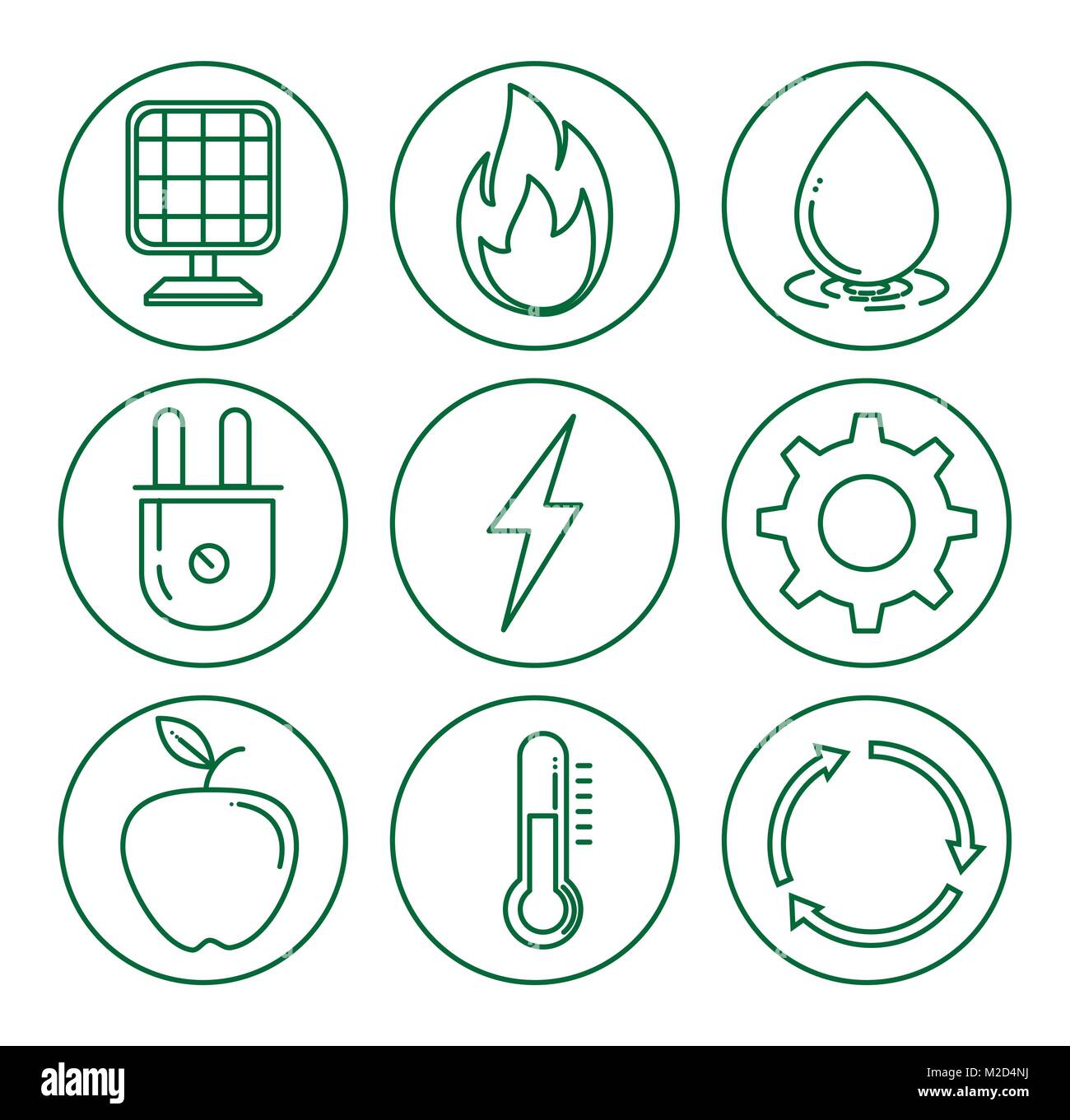 set of eco energy elements Stock Vector Image & Art - Alamy