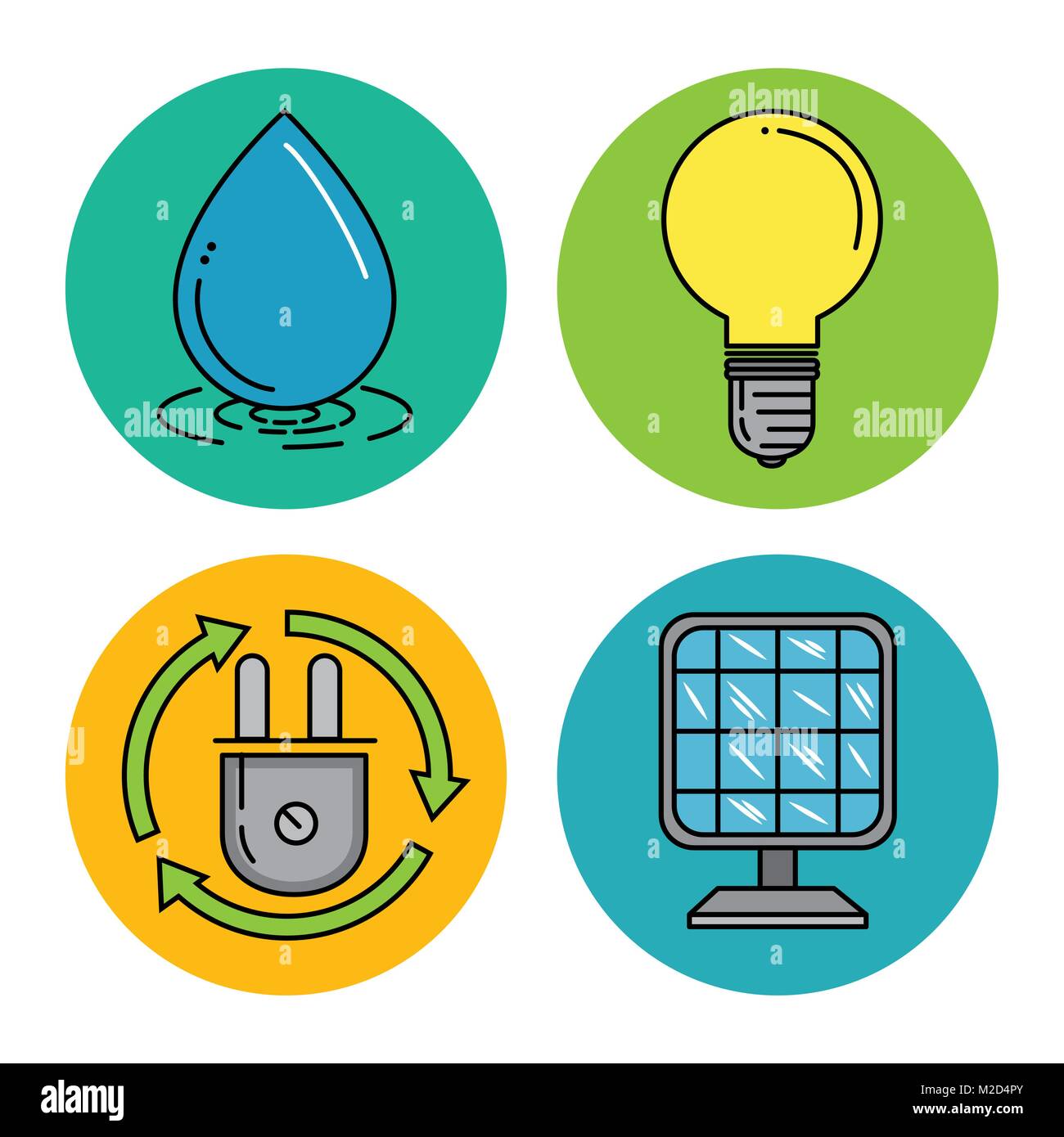 set of eco energy elements Stock Vector Image & Art - Alamy
