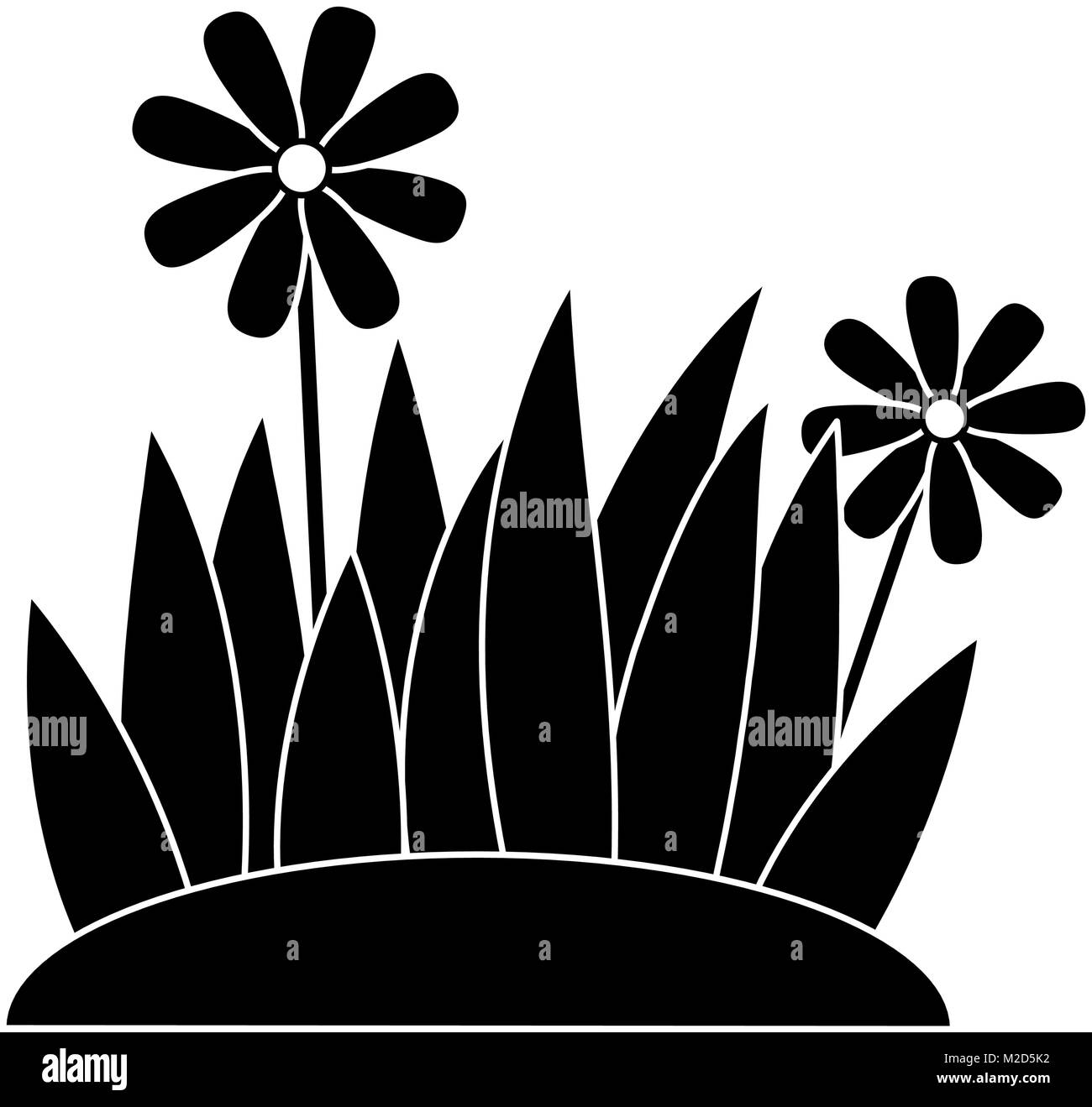 beautiful flower cultivated icon Stock Vector Image & Art - Alamy