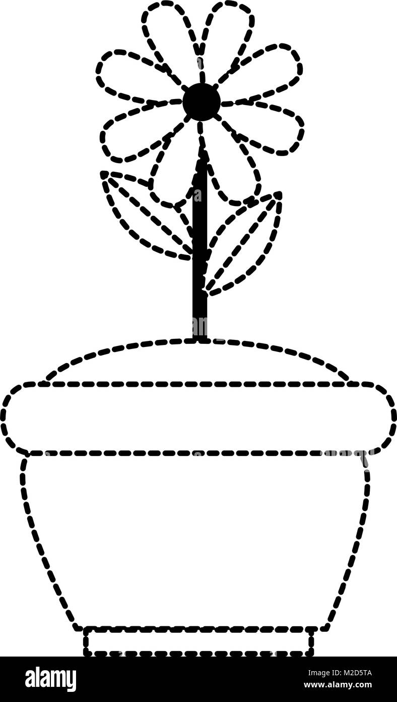 beautiful flower cultivated in pot Stock Vector Image & Art - Alamy