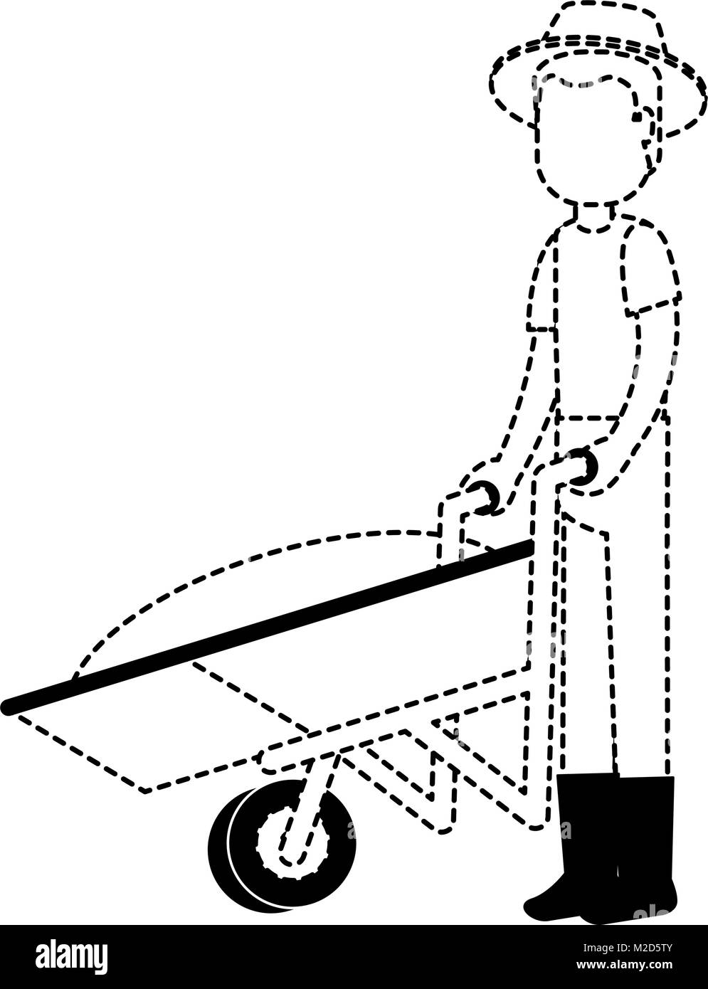 Human wheelbarrow Stock Vector Images - Alamy