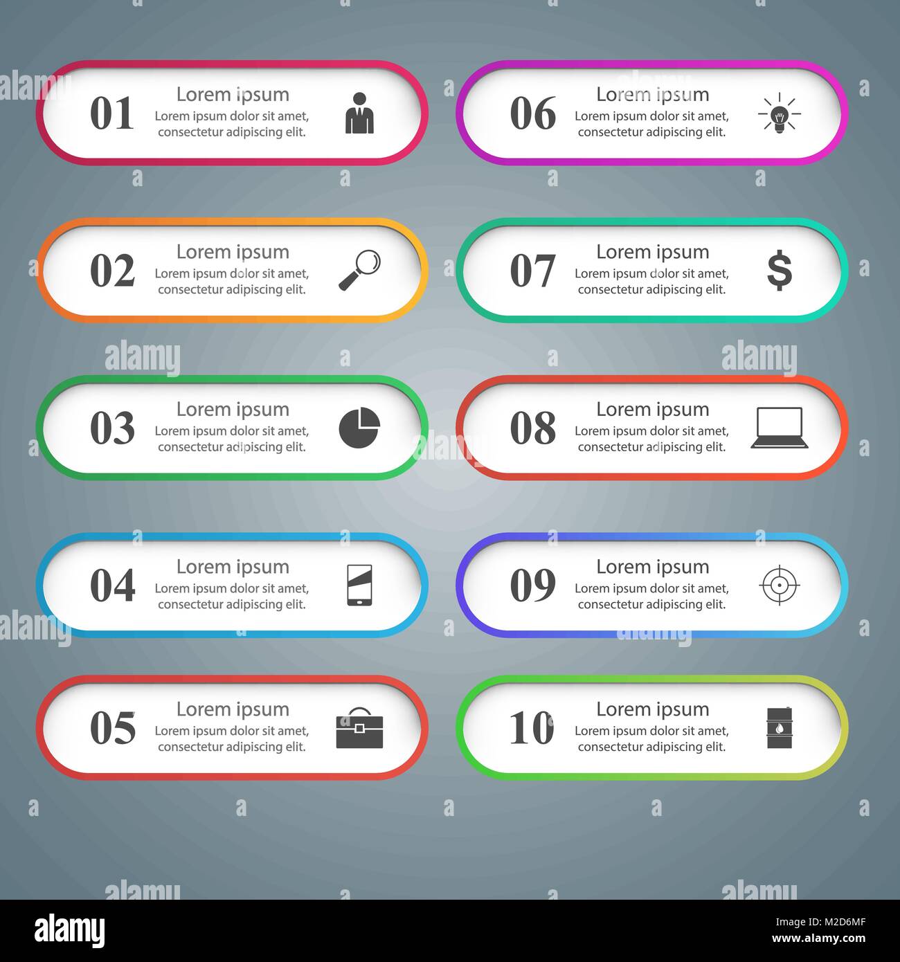 Infographic design. List of 10 items Stock Vector Image & Art - Alamy