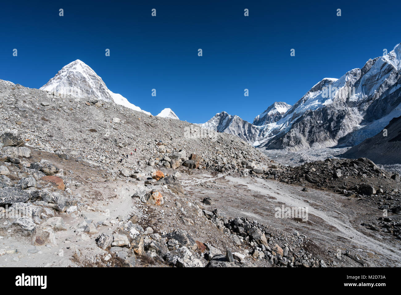 Just a little more to go before arriving to Gorak Shep in Nepal Stock ...