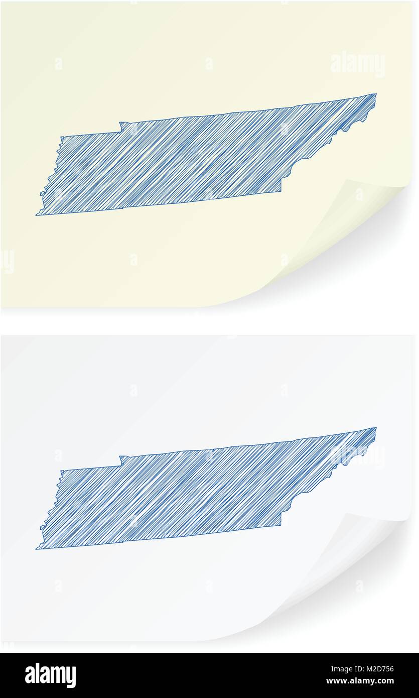 Tennessee scribble map on Stock Vector Images - Alamy