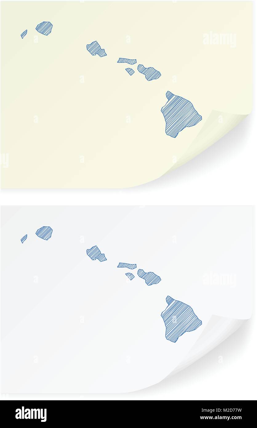 Hawaii scribble map on a white background Stock Vector Image & Art - Alamy