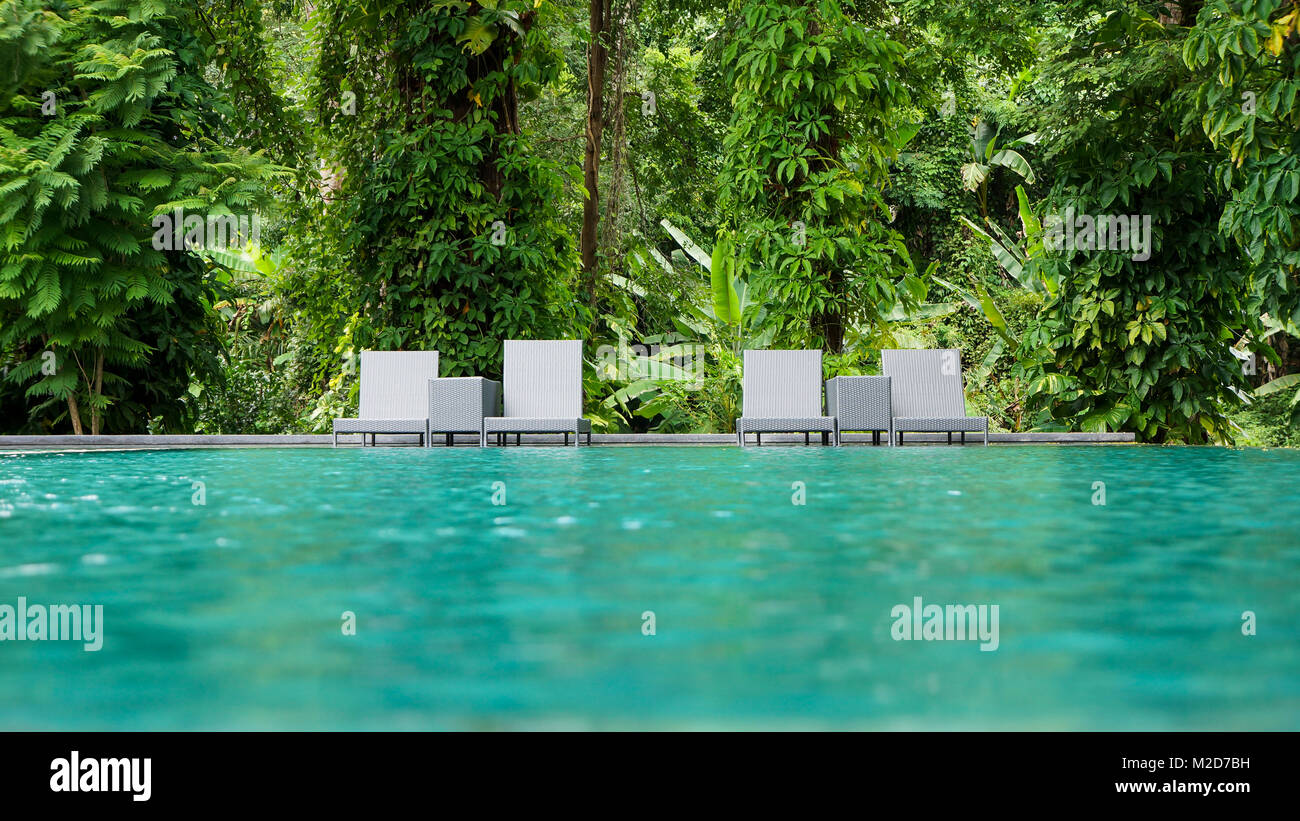 Beautiful tropical beach front hotel resort with swimming pool Stock ...