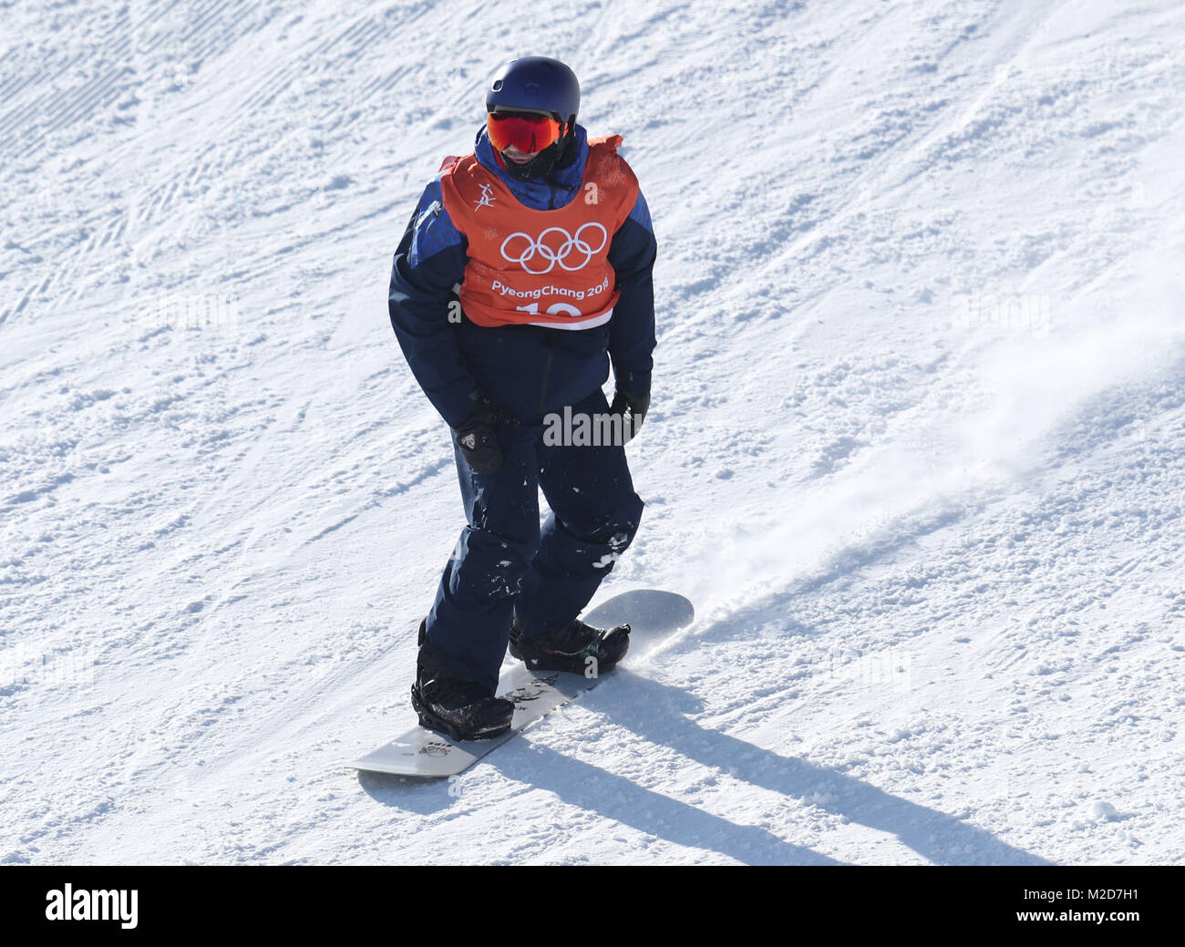 Great Britain's Billy Morgan practices for the men's Snowboard ...