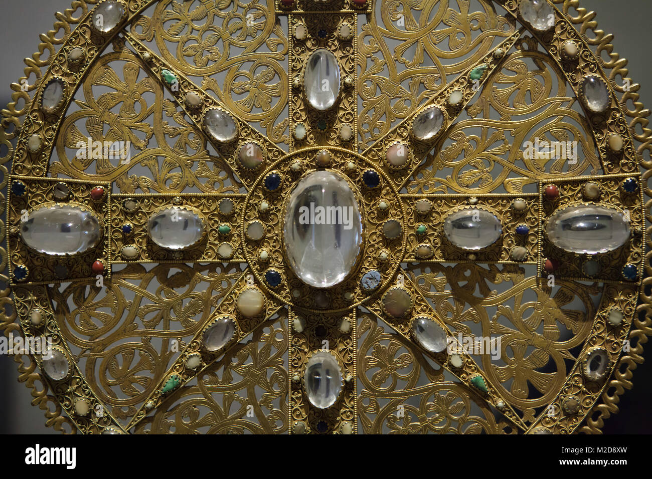 Disc cross (Flabellum) from Hildesheim dated from ca. 1140 on display ...