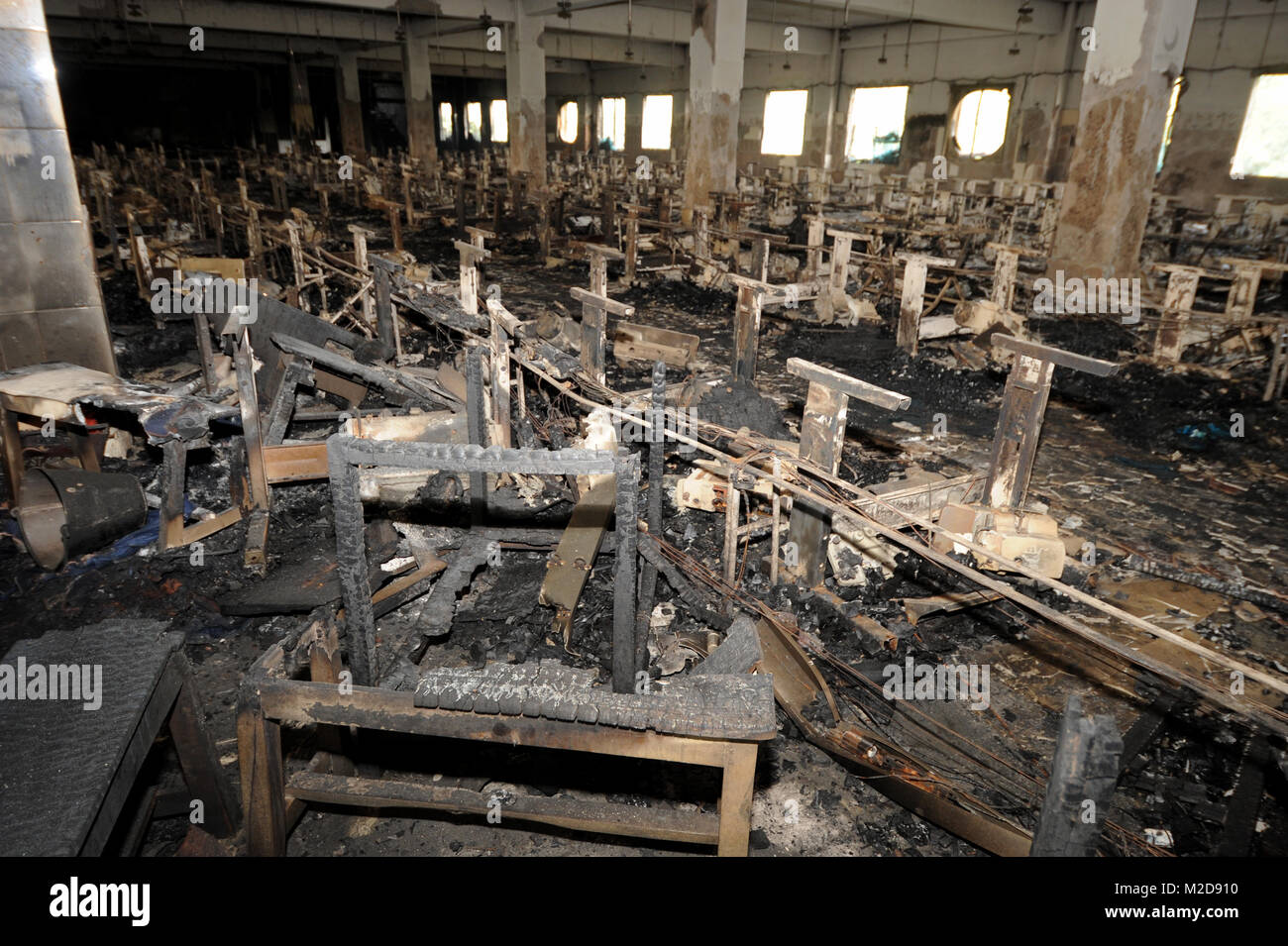 DHAKA, BANGLADESH - NOVEMBER 25, 2012: The Tazreen Fashions factory ...