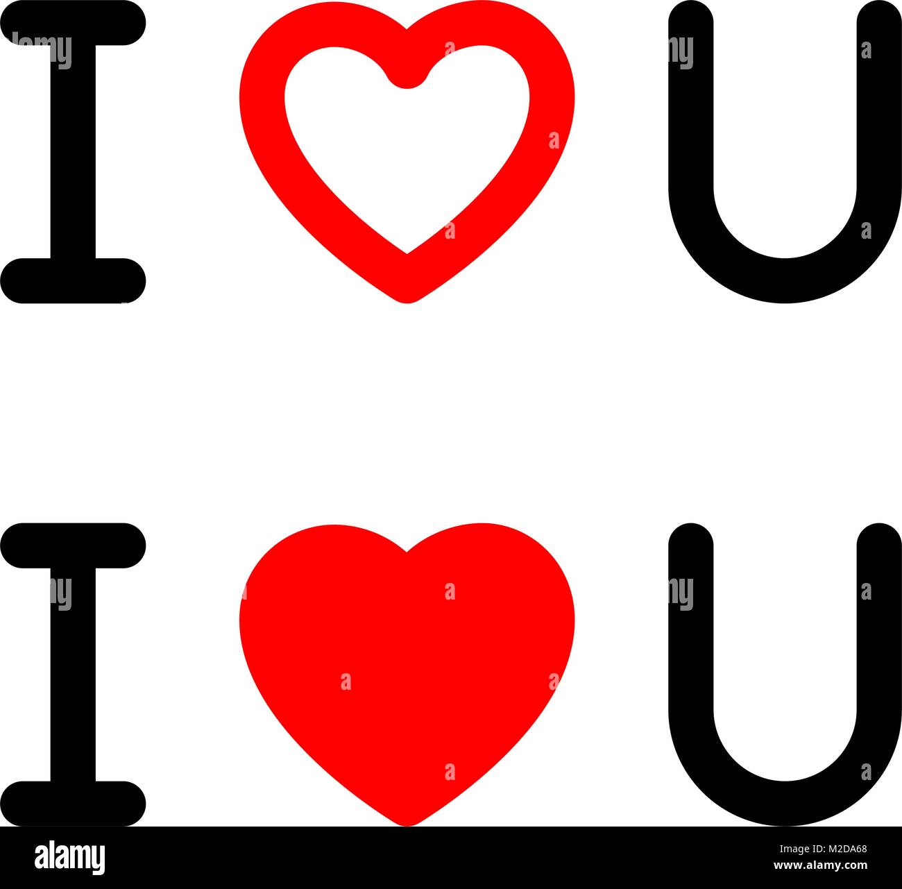 Vector I LOVE YOU symbol Stock Vector Image & Art - Alamy
