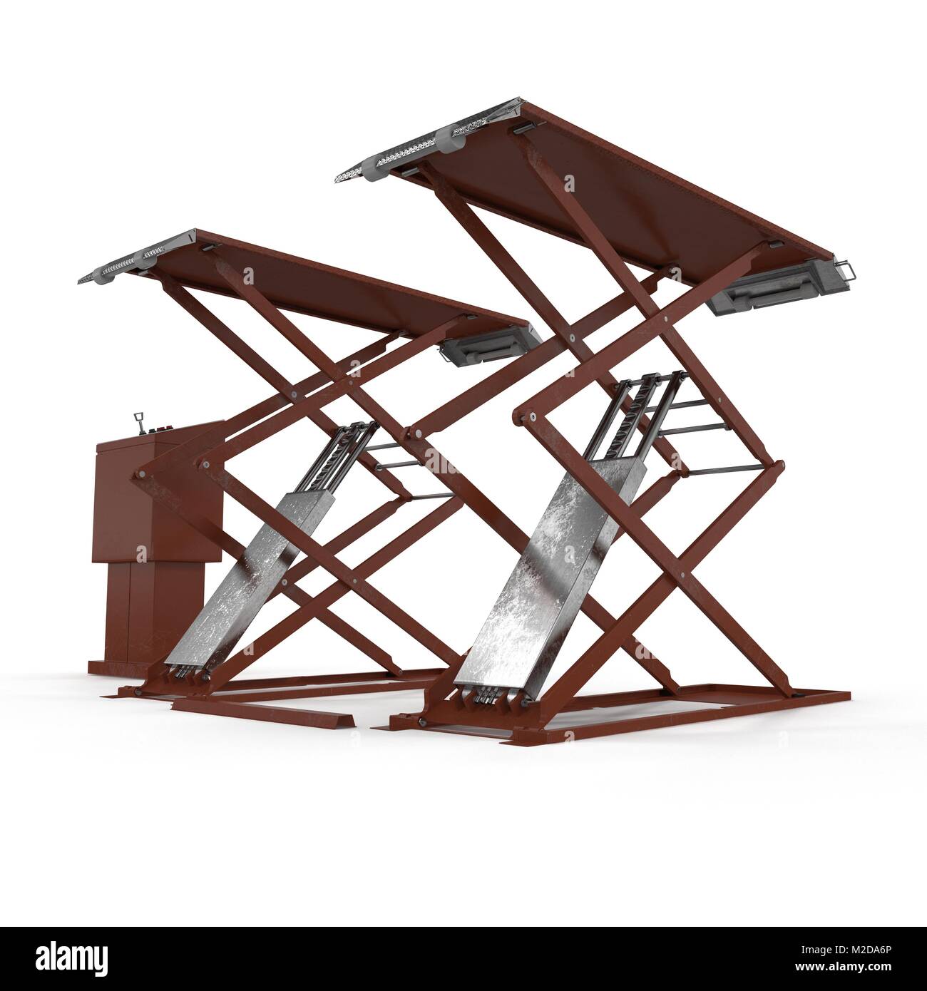 Scissor lift under Cut Out Stock Images & Pictures - Alamy
