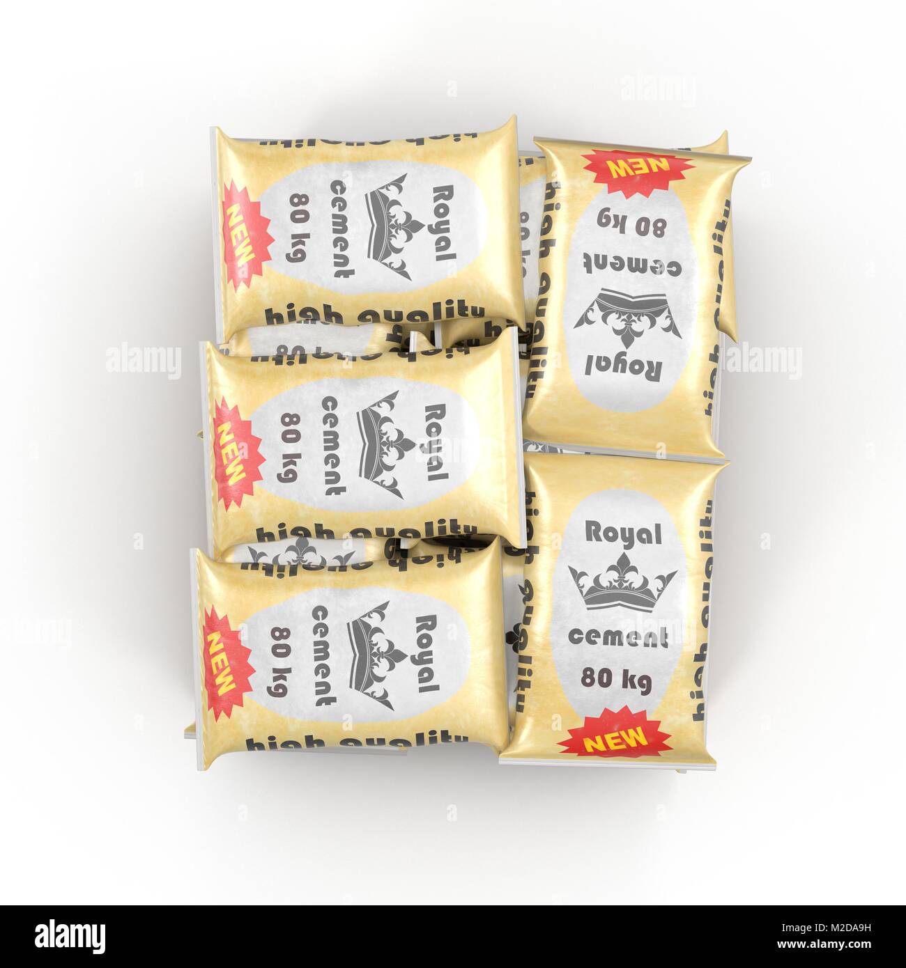 construction materials. Top view. 3D illustration Stock Photo - Alamy