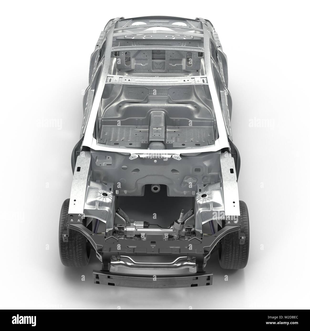 Skeleton of a car on white. 3D illustration Stock Photo - Alamy