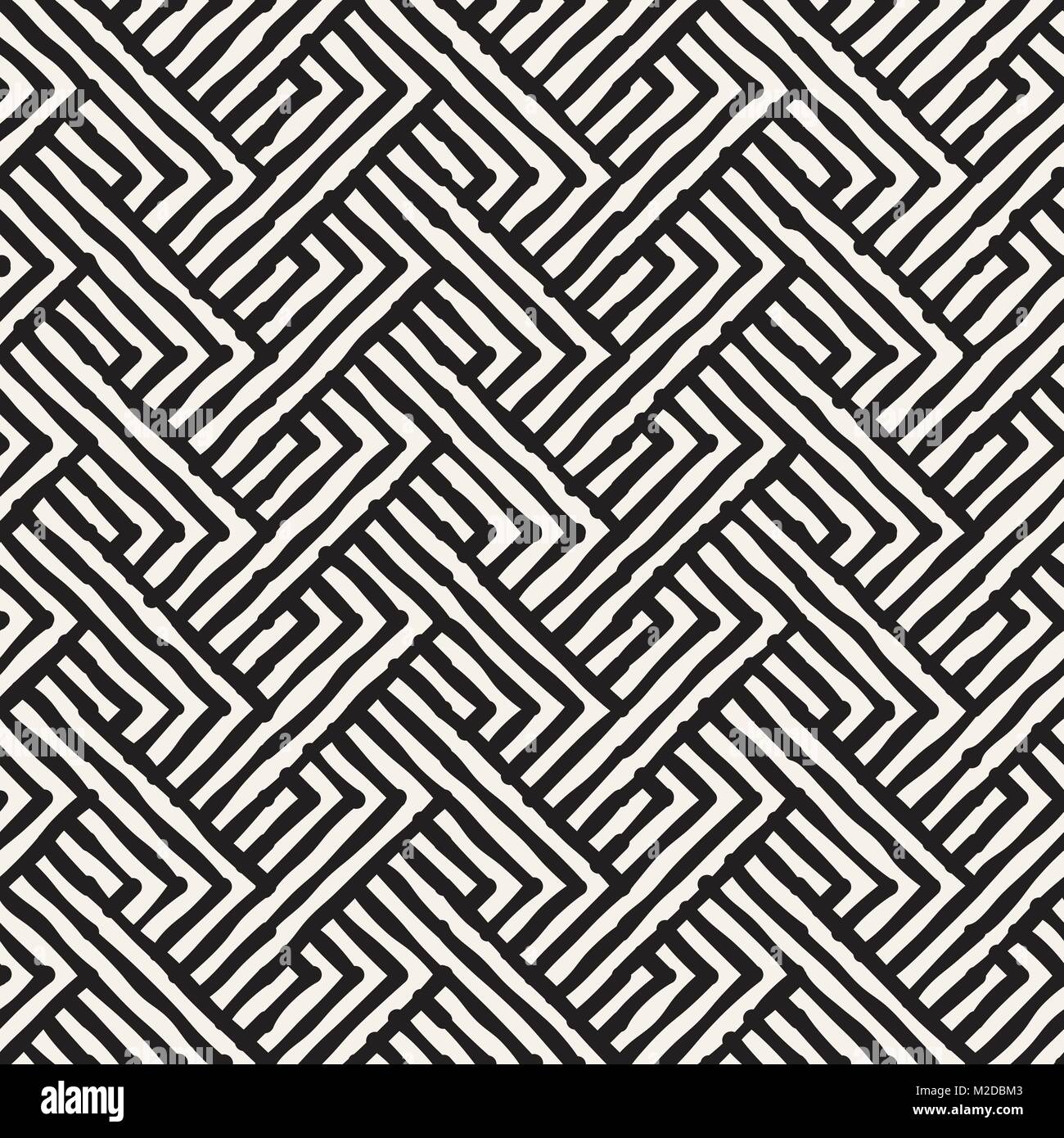 Seamless abstract hand drawn pattern. Vector freehand lines background ...