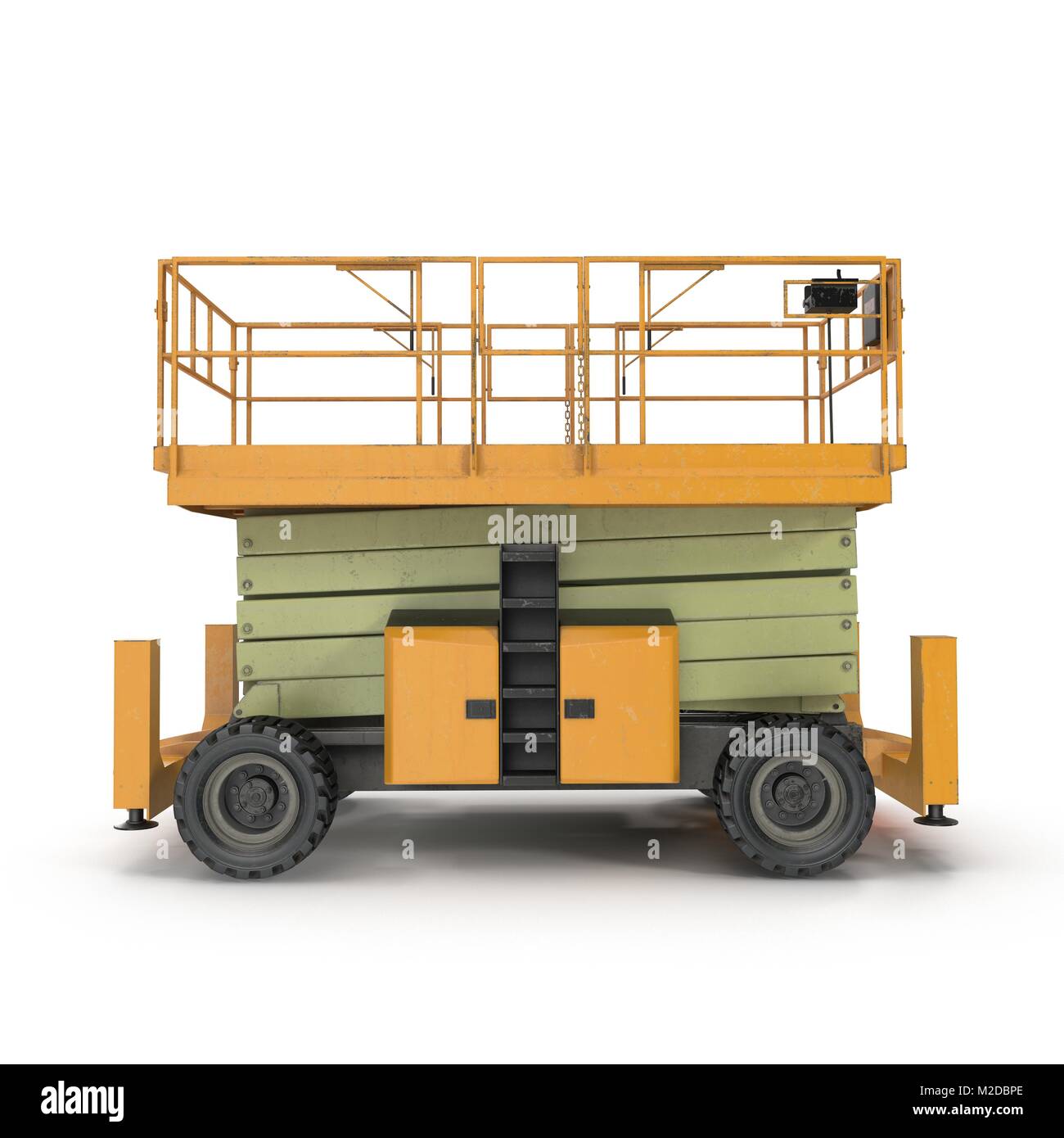 Mobile aerial work platform - Yellow scissor hydraulic self propelled ...