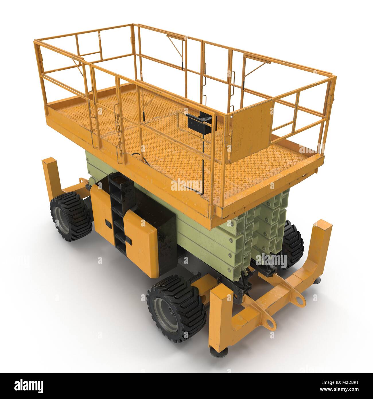 Mobile aerial work platform - Yellow scissor hydraulic self propelled ...